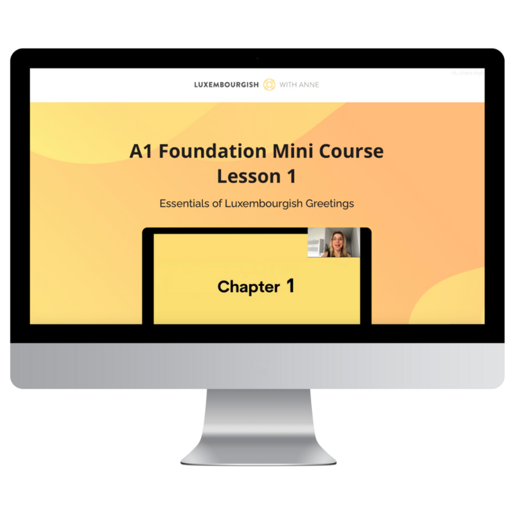 A1 Foundation 10 day mini online course - Luxembourgish With Anne